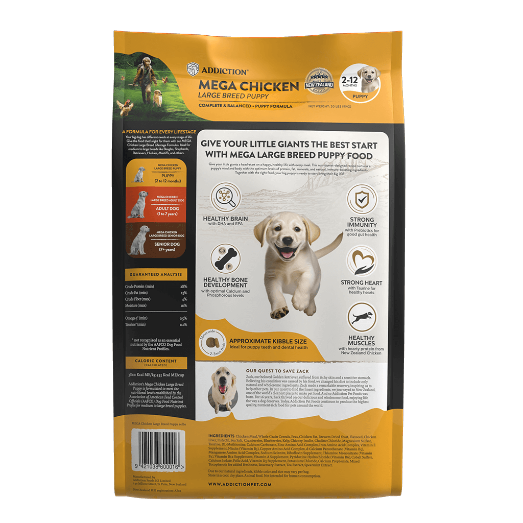 Mega Chicken - Large Breed Puppy | Addiction Pet NZ